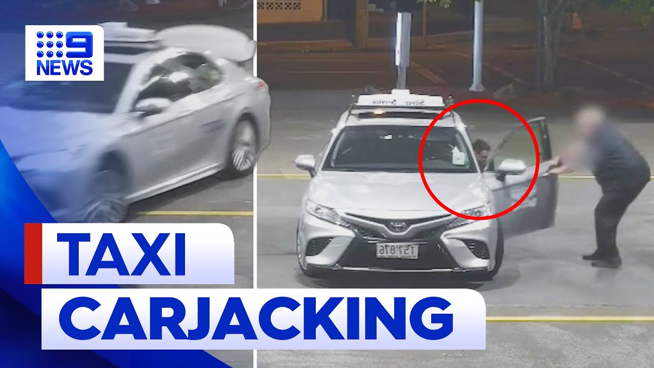 Terrifying Footage Of Taxi Driver Ambushed In Queensland